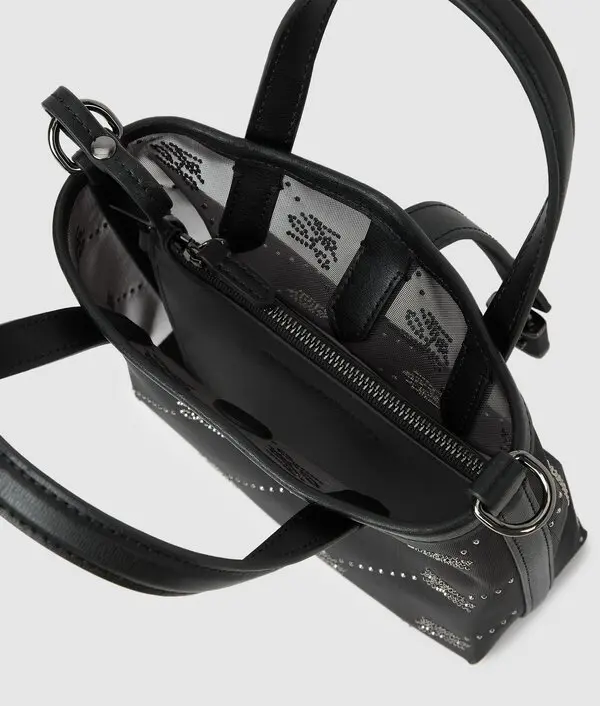Karl Lagerfeld K/autograph Padlock Rhinestone Tote Bag