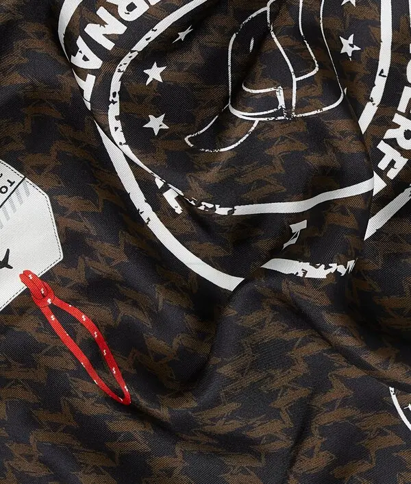Karl Lagerfeld Ikon Monogram Travel Stamps Scarf