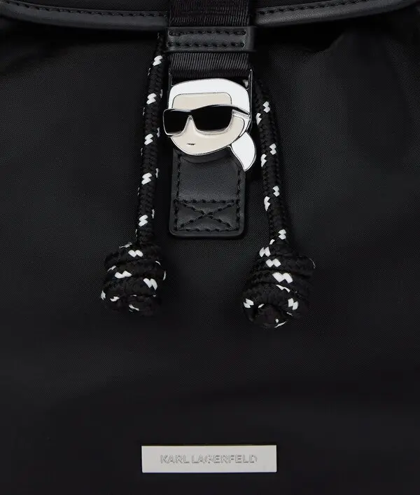 Karl Lagerfeld Ikon Nylon Small Flap Backpack