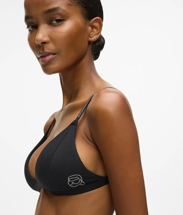 Karl Lagerfeld Ikon Rhinestone Triangle Bra