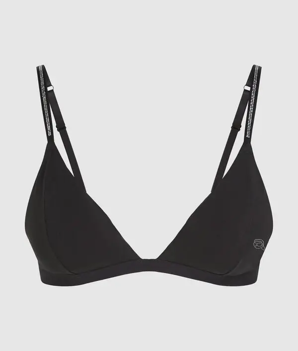 Karl Lagerfeld Ikon Rhinestone Triangle Bra