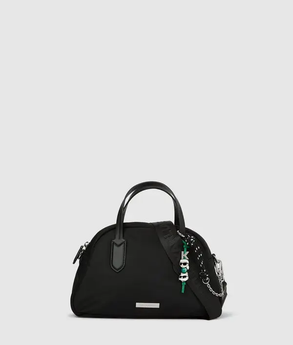 Karl Lagerfeld Ikon Nylon Bowling Bag - Black
