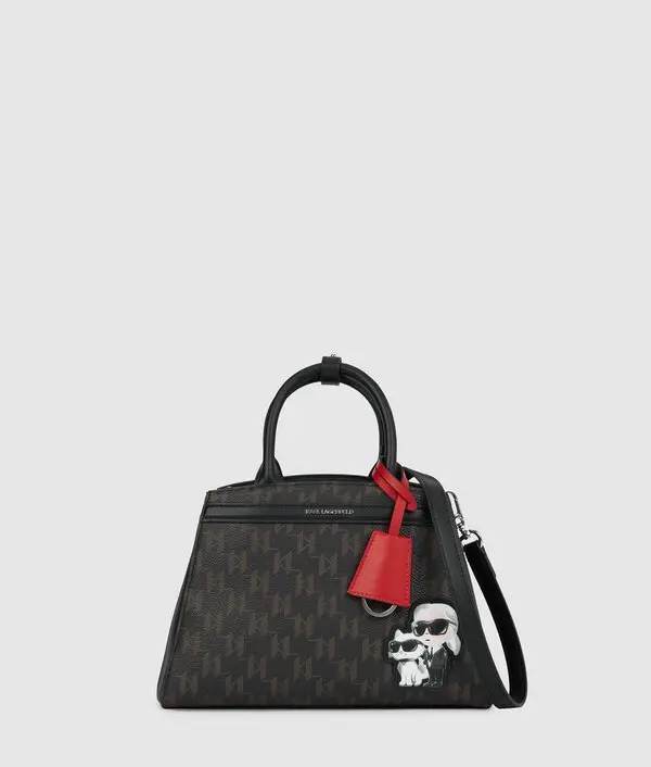 Karl Lagerfeld Ikon Monogram Small Tote Bag - Brown-monogram