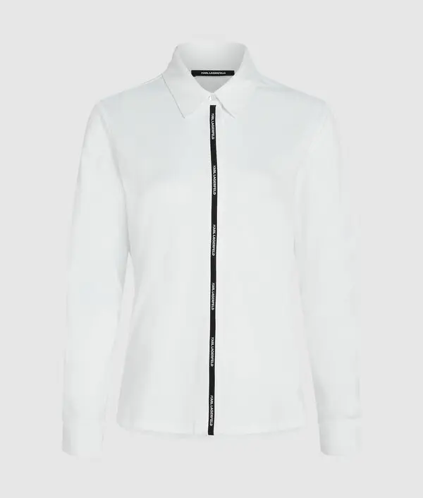 Karl Lagerfeld Cotton Logo Tape Shirt
