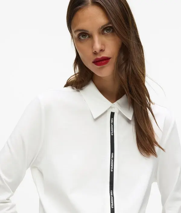 Karl Lagerfeld Cotton Logo Tape Shirt