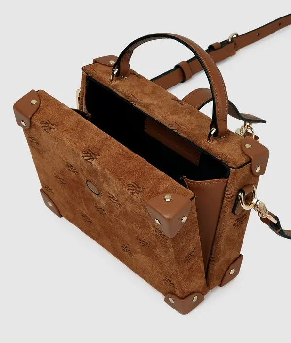 Karl Lagerfeld K/autograph Padlock Suede Trunk Bag