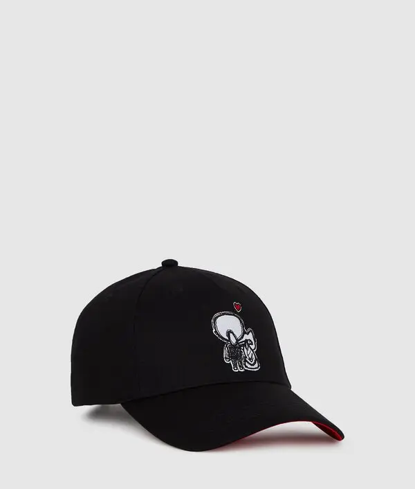 Karl Lagerfeld Ikon Hearts Cap - Black