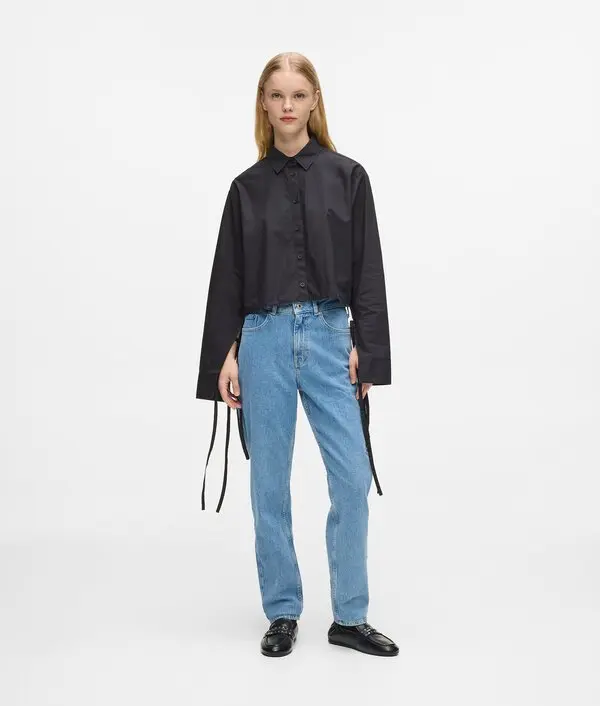 KL JEANS Mom Jeans In Light Blue Denim - Clean Light Blue
