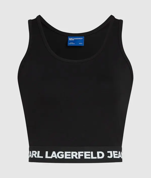 KL JEANS Jeans Logo Tape Cropped Tank Top