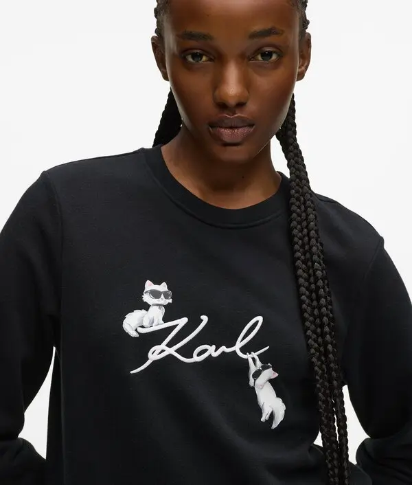 Karl Lagerfeld Ikon Signature Choupette Sweatshirt