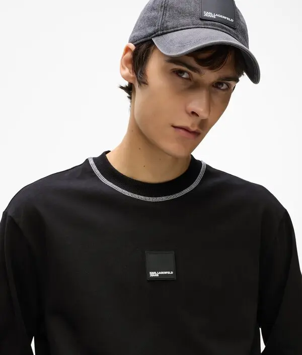 KL JEANS Jeans Contrast Stitch Long-sleeved T-shirt