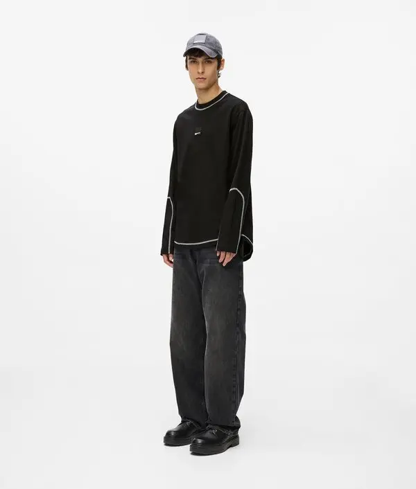 KL JEANS Jeans Contrast Stitch Long-sleeved T-shirt