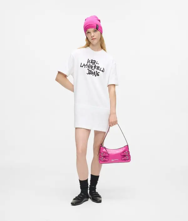 Karl Lagerfeld Graffiti Logo T-shirt Dress