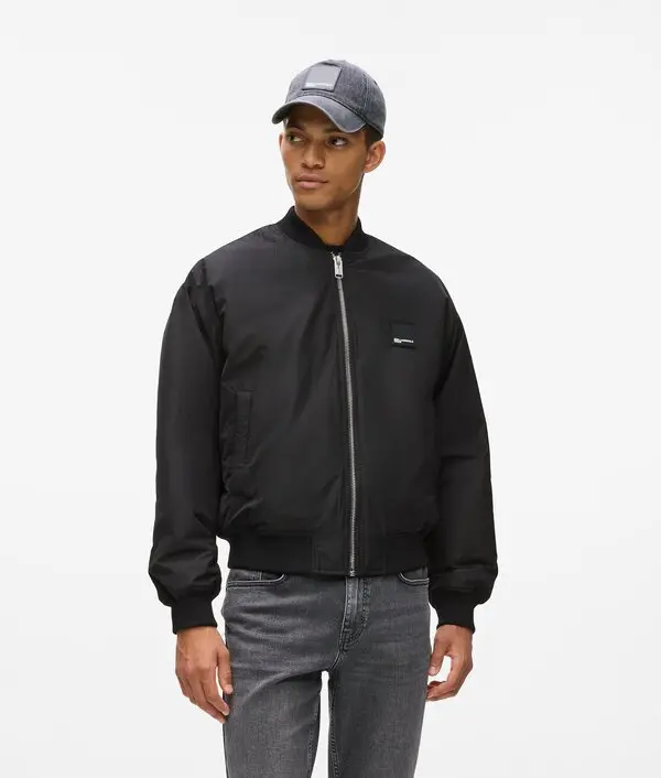 KL JEANS Jeans Recycled Polyester Bomber Jacket - Black