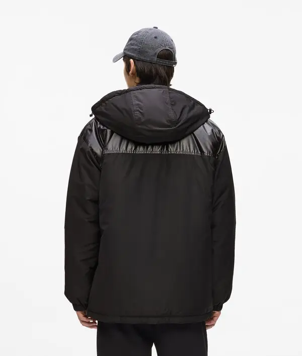 KL JEANS Utility Jacket With Mixed Fabric Panels