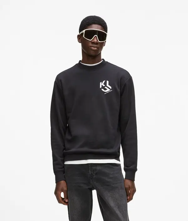 KL JEANS Jeans Monogram Sweatshirt - Black