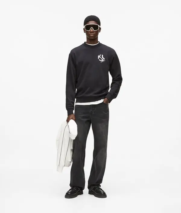 KL JEANS Jeans Monogram Sweatshirt - Black