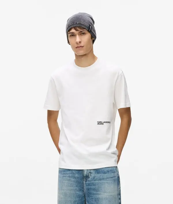 KL JEANS Digitized Karl T-shirt - White
