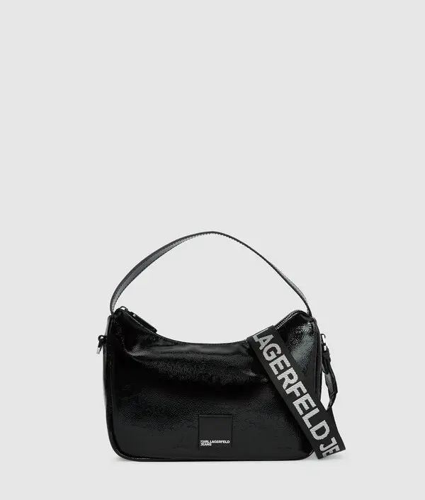 KL JEANS Jeans Glossy Mini Hobo Bag - Black