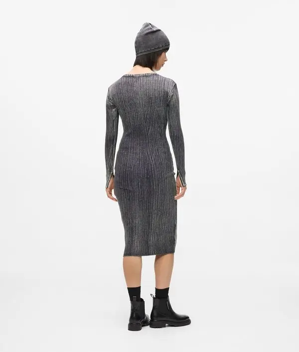 KL JEANS Jeans Ribbed Long-sleeve Midi Dress