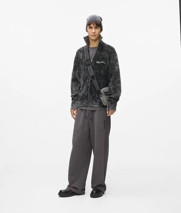 KL JEANS Jeans Washed Ribbed Zip-up Sweater