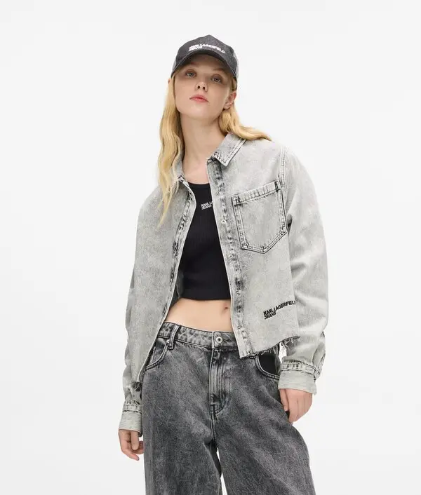 KL JEANS Jeans Bleached Denim Shirt - Bleached Grey