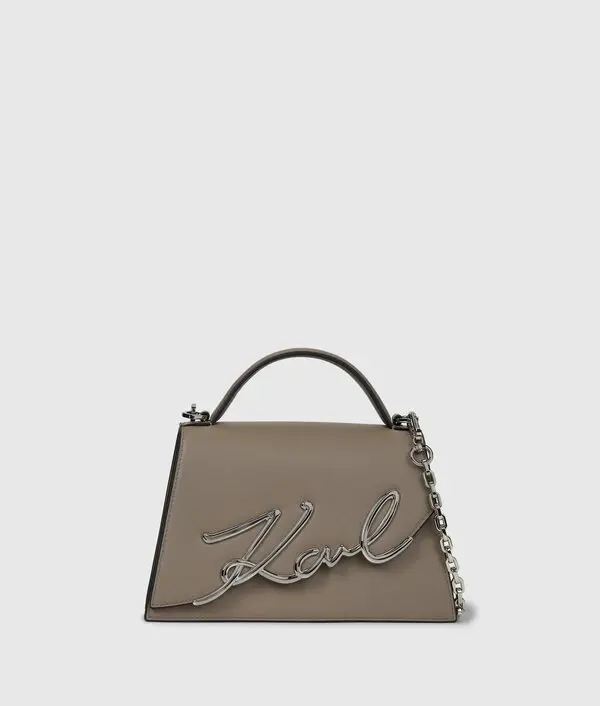 Karl Lagerfeld K/signature Medium Crossbody Bag - Ash Grey