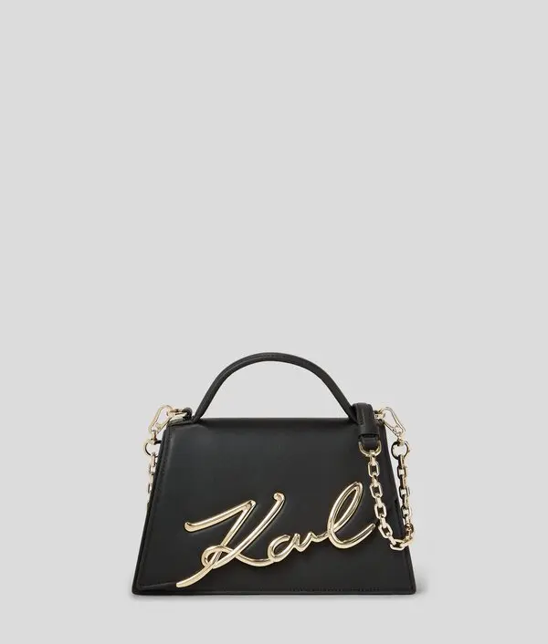 Karl Lagerfeld K/signature Medium Crossbody Bag - Black/gold