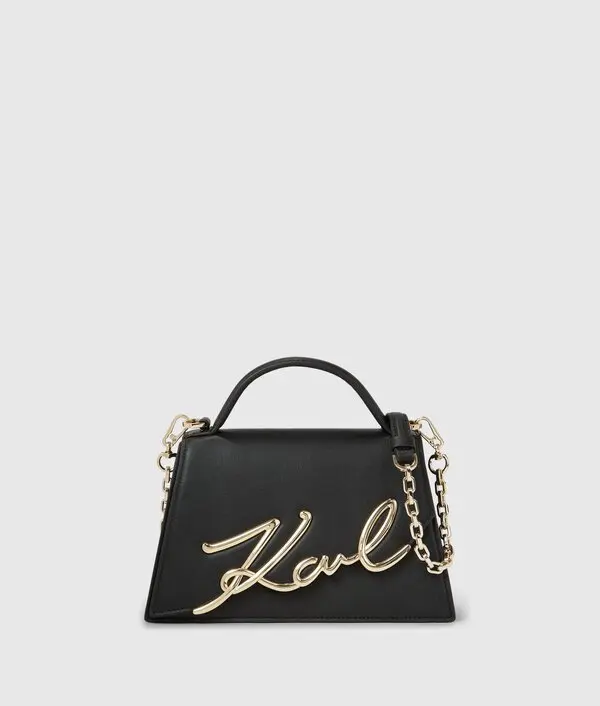 Karl Lagerfeld K/signature Medium Crossbody Bag - Black/gold
