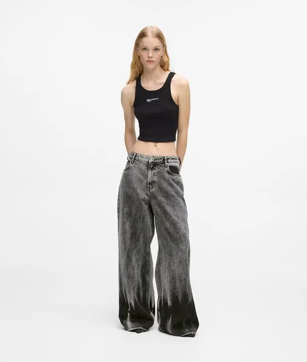 KL JEANS Jeans Bleached Low-rise Wide-leg Jeans