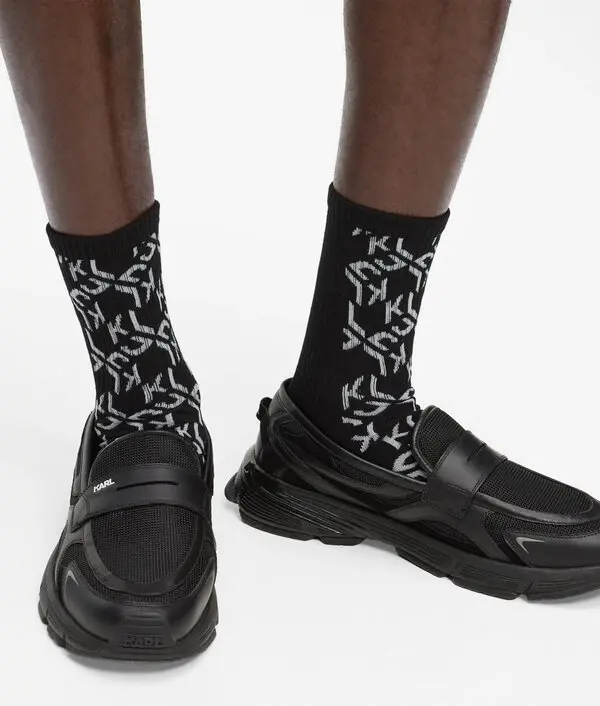 Karl Lagerfeld Monogram Socks - Klj Standard Monogram-black