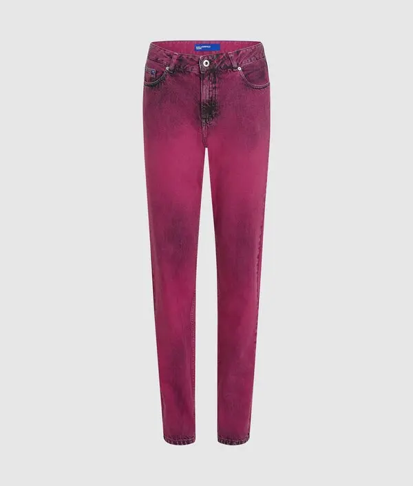 Karl Lagerfeld Spray Paint Mom Jeans - Pink Spray