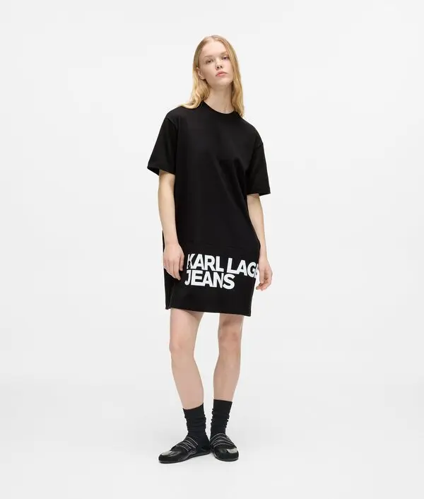 KL JEANS Jeans Logo T-shirt Dress - Black