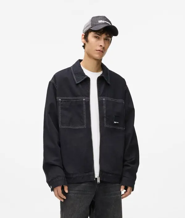 KL JEANS Jeans Contrast Stitch Jacket - Black