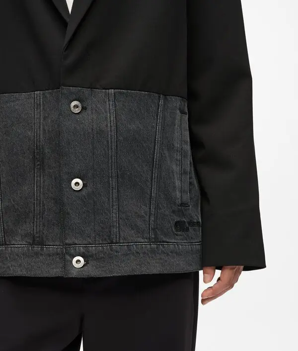 KL JEANS Jeans Denim Panel Double-breasted Blazer