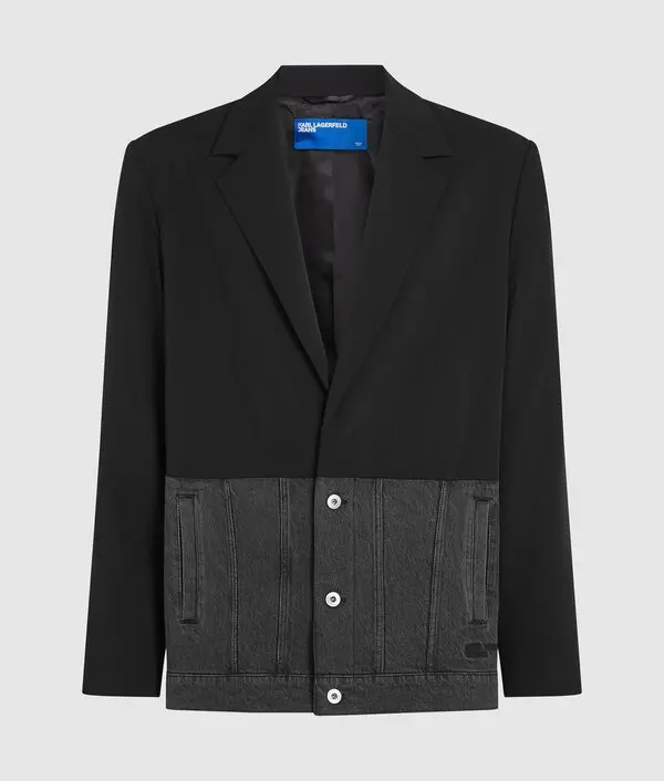 KL JEANS Jeans Denim Panel Double-breasted Blazer