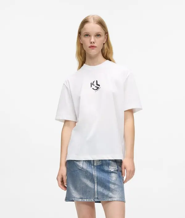 KL JEANS Jeans Regular-fit Monogram T-shirt - White