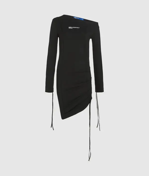 KL JEANS Jeans Off-shoulder Drawstring Dress - Black