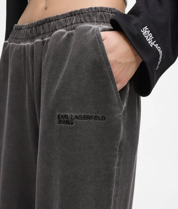 KL JEANS Jeans Washed Wide-leg Sweatpants In Organic Cotton