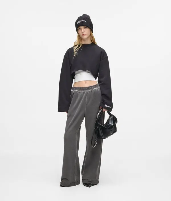 KL JEANS Jeans Washed Wide-leg Sweatpants In Organic Cotton