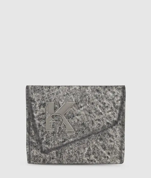KL JEANS Geo Denim Wallet - Washed Black