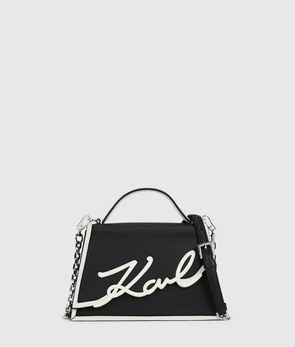 Karl Lagerfeld K/signature Small Crossbody Bag - Black/white