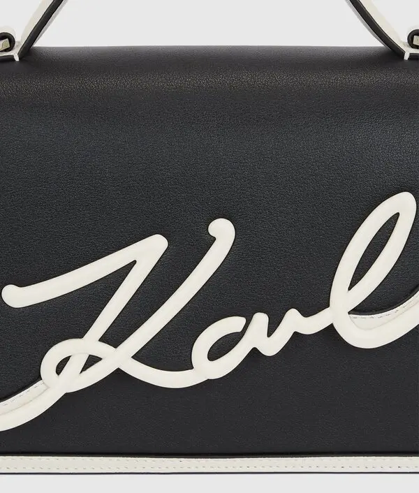Karl Lagerfeld K/signature Small Crossbody Bag - Black/white