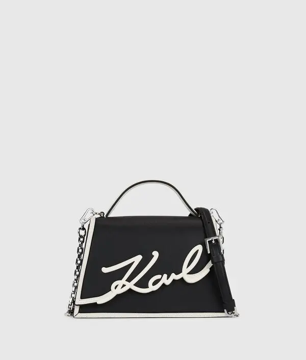 Karl Lagerfeld K/signature Small Crossbody Bag - Black/white