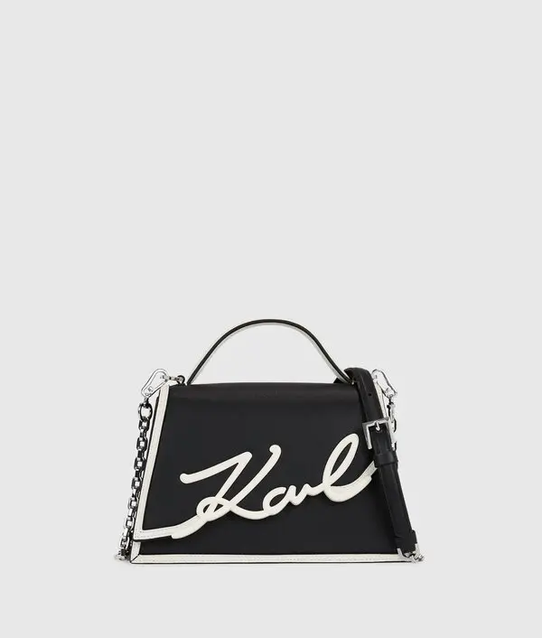Karl Lagerfeld K/signature Small Crossbody Bag - Black/white