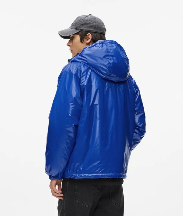 KL JEANS High-shine Utility Jacket With Drawcord Hood
