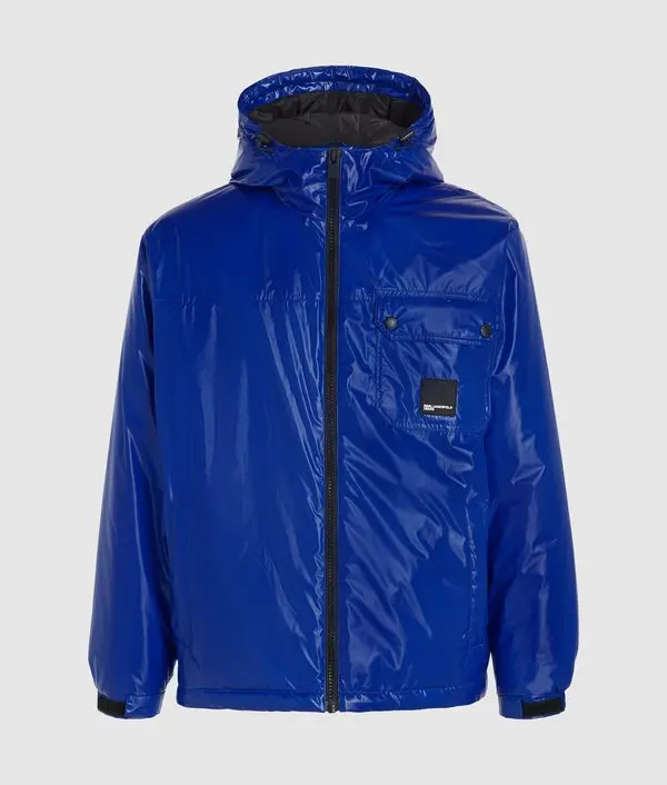 KL JEANS High-shine Utility Jacket With Drawcord Hood
