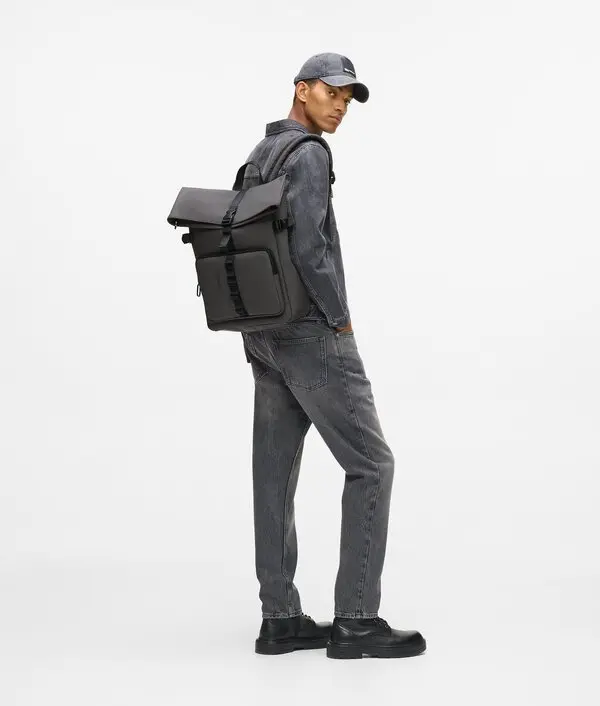 KL JEANS Jeans Roll Top Strap Backpack - Magnet