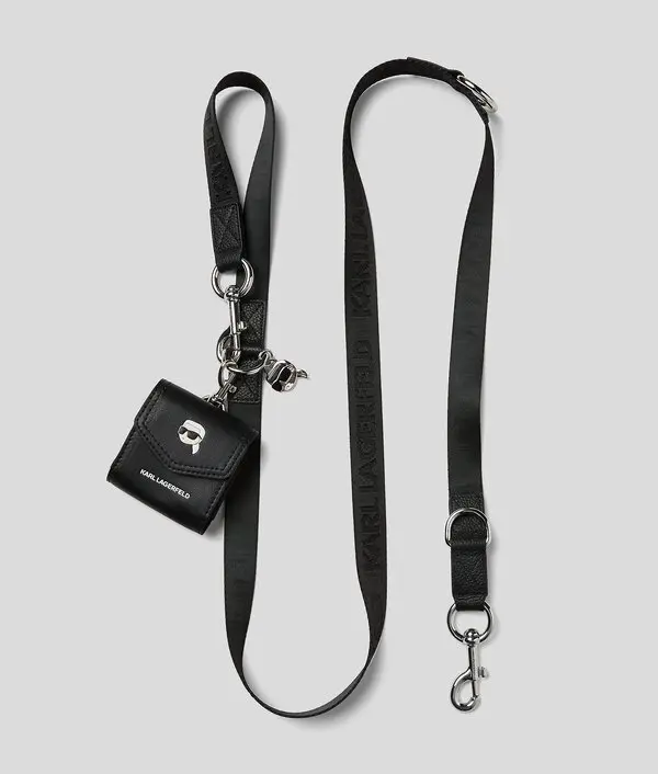 Karl Lagerfeld K/pet Leash And Pouch - Black