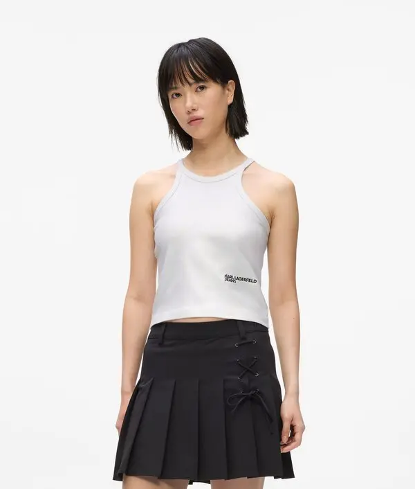 KL JEANS Jeans Coated Ribbed Tank Top - Silver